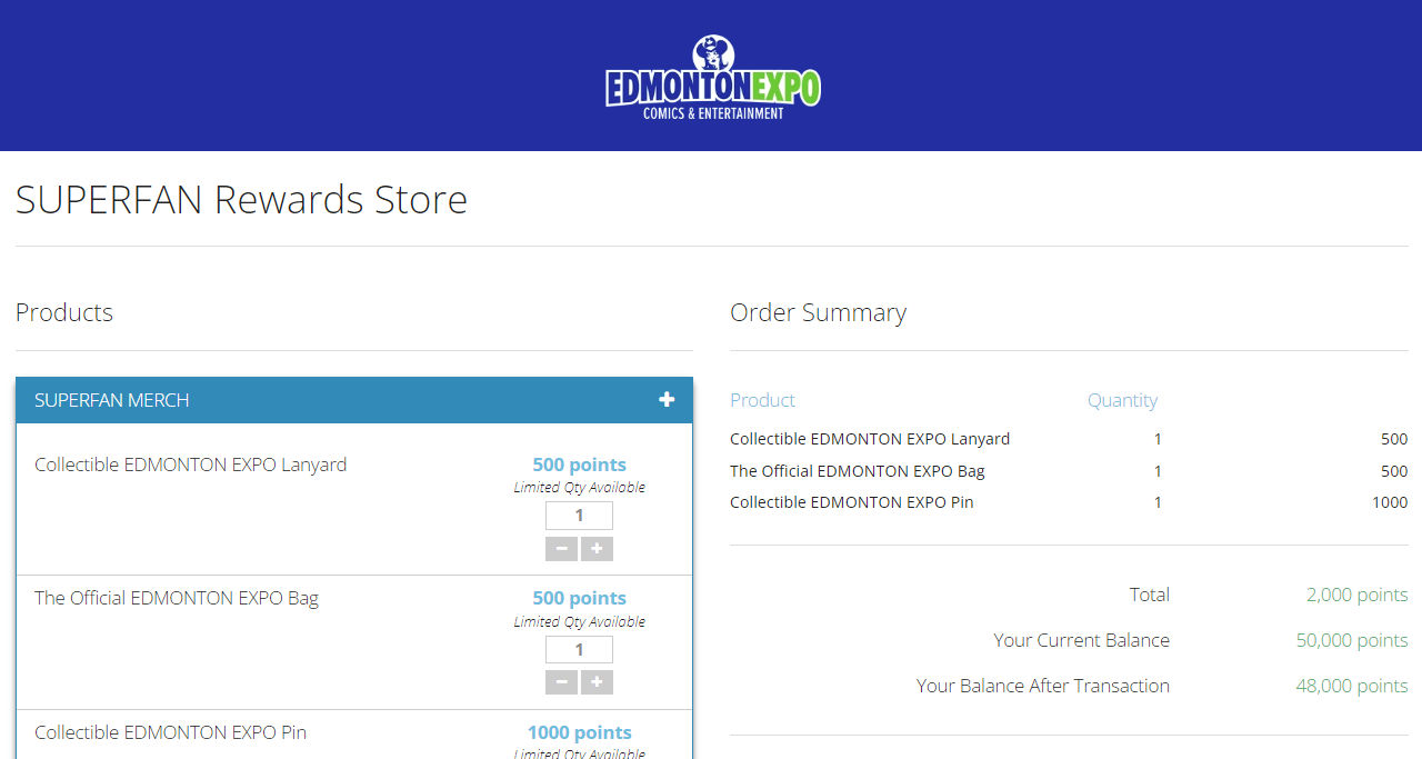 How do I use my SUPERFAN Rewards points? – EDMONTON EXPO